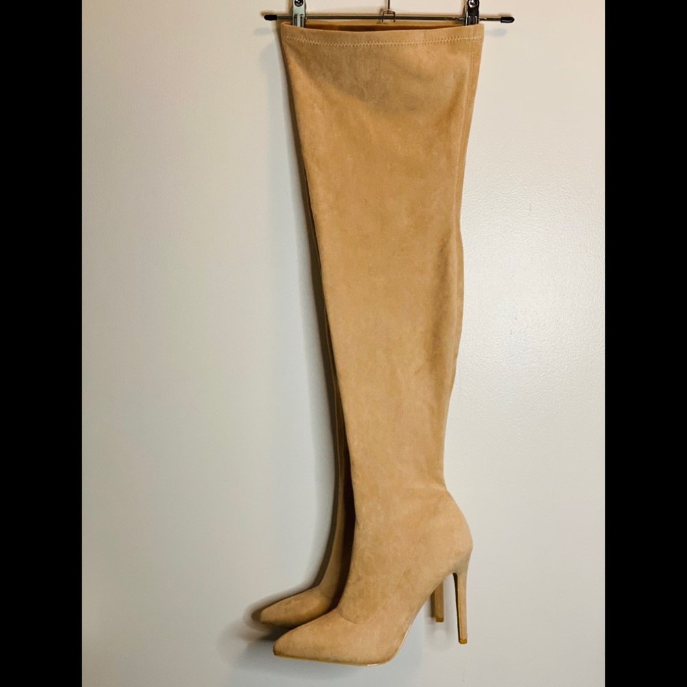 Cabin Thigh High Stiletto Heel - Gem